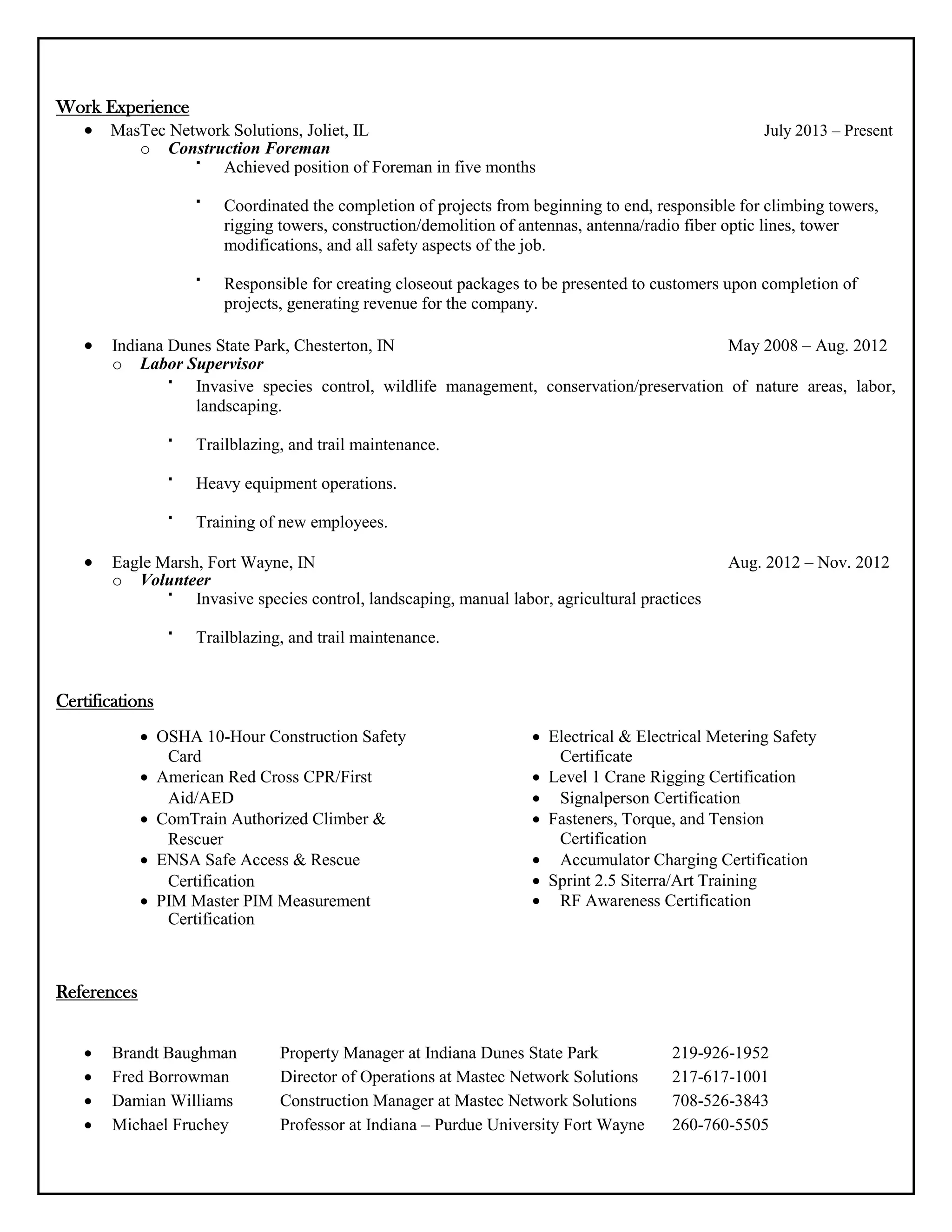 Environmental Resume | PDF