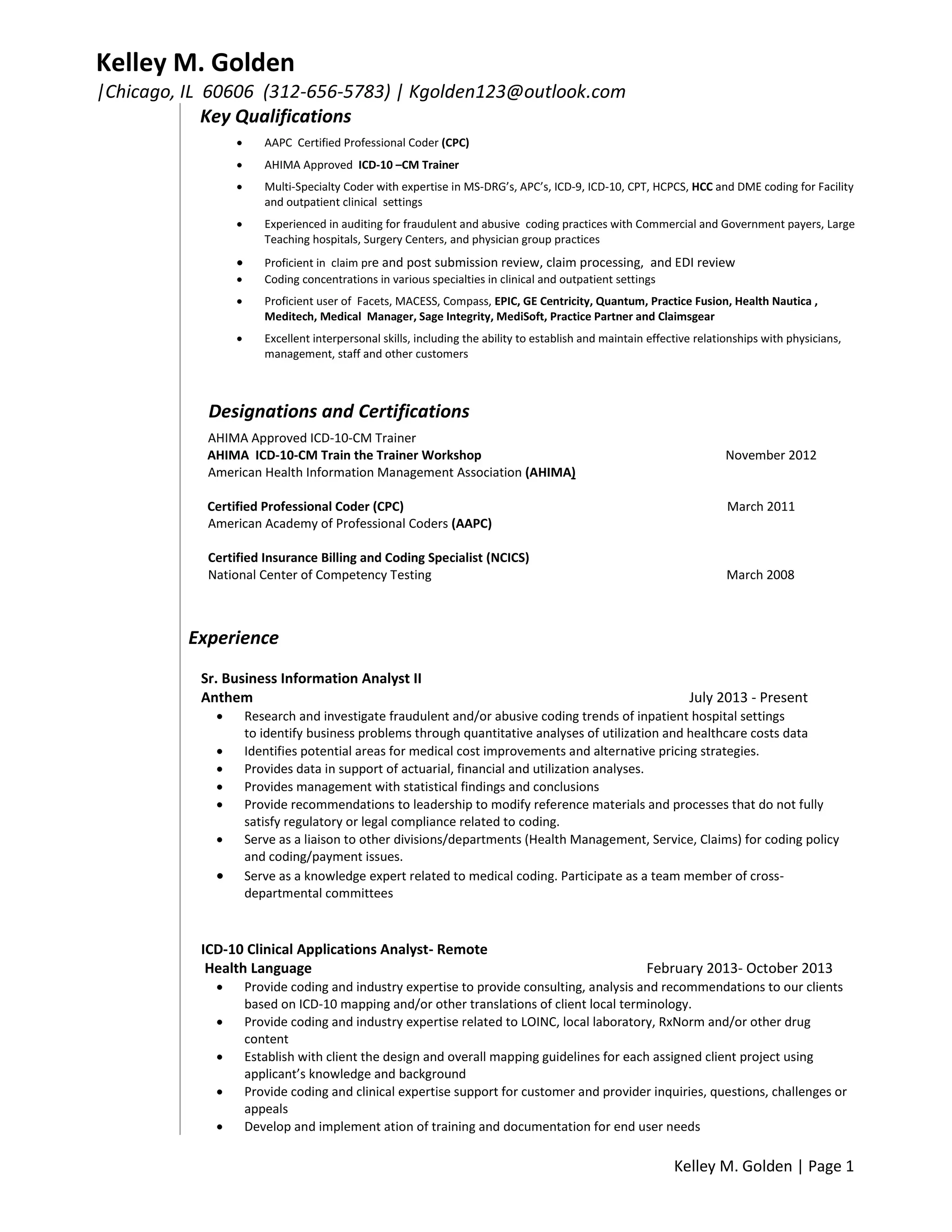 KMG resume | PDF