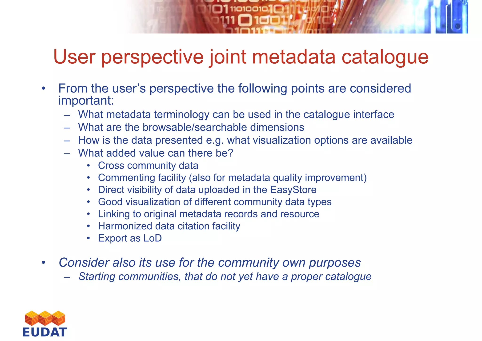 EUDAT data architecture and interoperability aspects – Daan Broeder | PDF | Databases | Computer ...