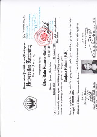 Ijazah S1 | PDF
