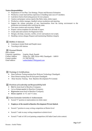 Resume_Qa_anshul | DOC | Operating Systems | Computer Software and Applications