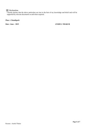 Resume_Qa_anshul | DOC | Operating Systems | Computer Software and Applications