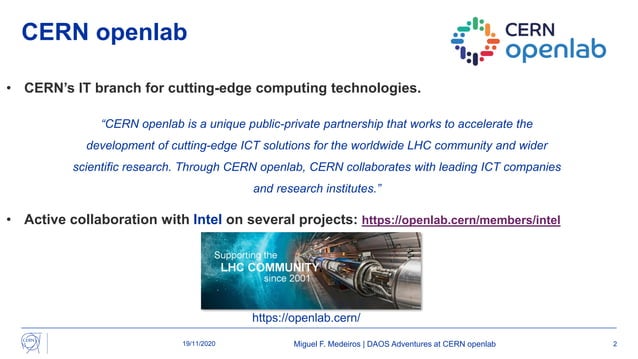 DUG'20: 06 - DAOS Adventures at CERN Openlab | PPT