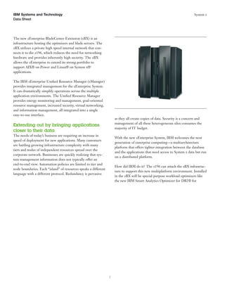IBM zEnterprise System Datasheet | PDF | Cloud Computing | Internet