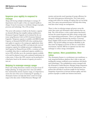 IBM zEnterprise System Datasheet | PDF | Cloud Computing | Internet