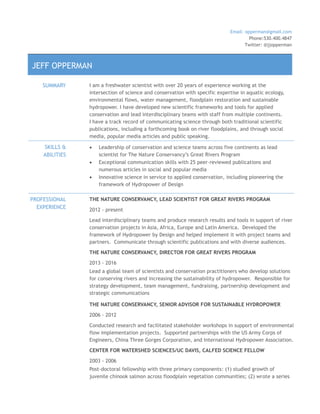 Opperman CV 010317 | PDF