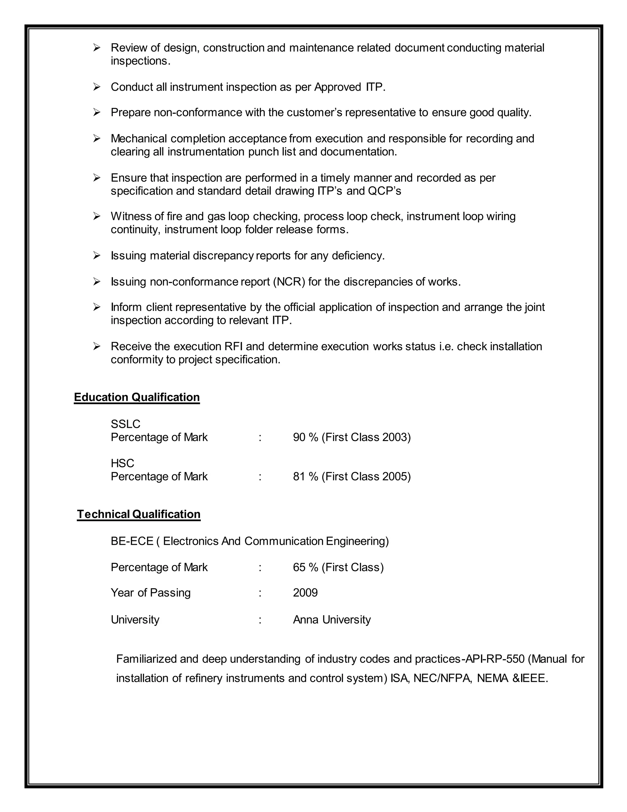 INSTRUMENT QA QC INSPECTOR | DOCX