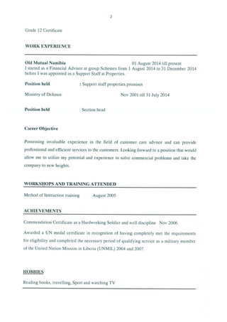 Cv Michael Hanongo | PDF