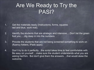 PASI Presentation | PPTX