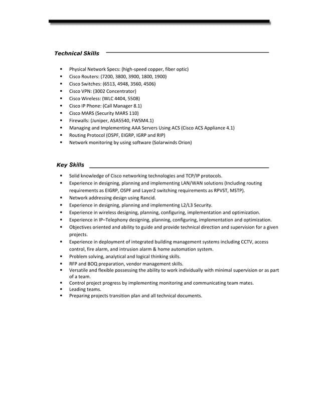 Elsayed, Mustafa-NW Engineer-CVs1 | PDF