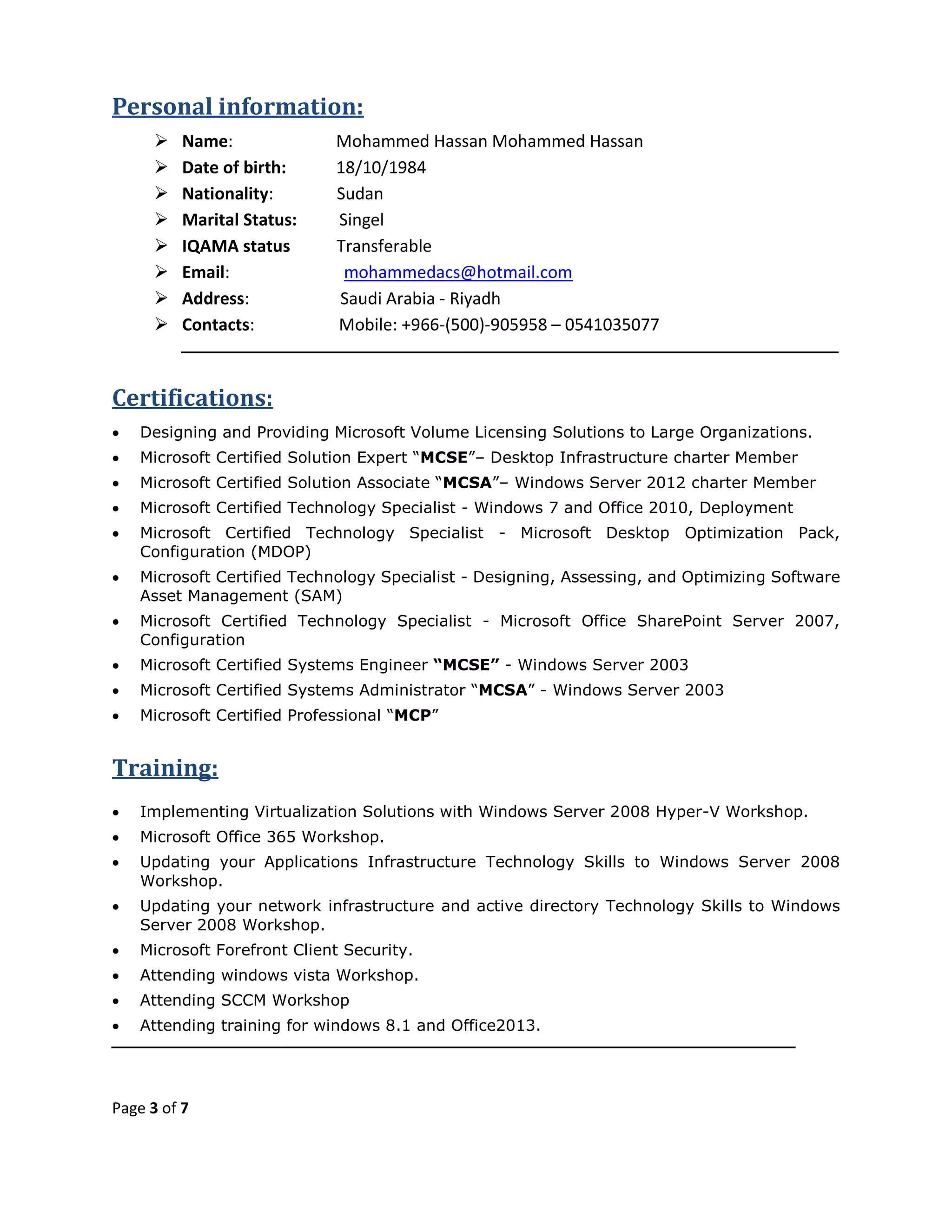 Mohammed hassan CV | PDF