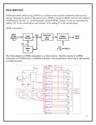 DPSK(Differential Phase Shift Keying) transmitter and receiver | DOC