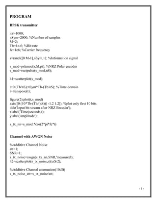 DPSK(Differential Phase Shift Keying) transmitter and receiver | DOC