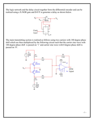 DPSK(Differential Phase Shift Keying) transmitter and receiver | PDF