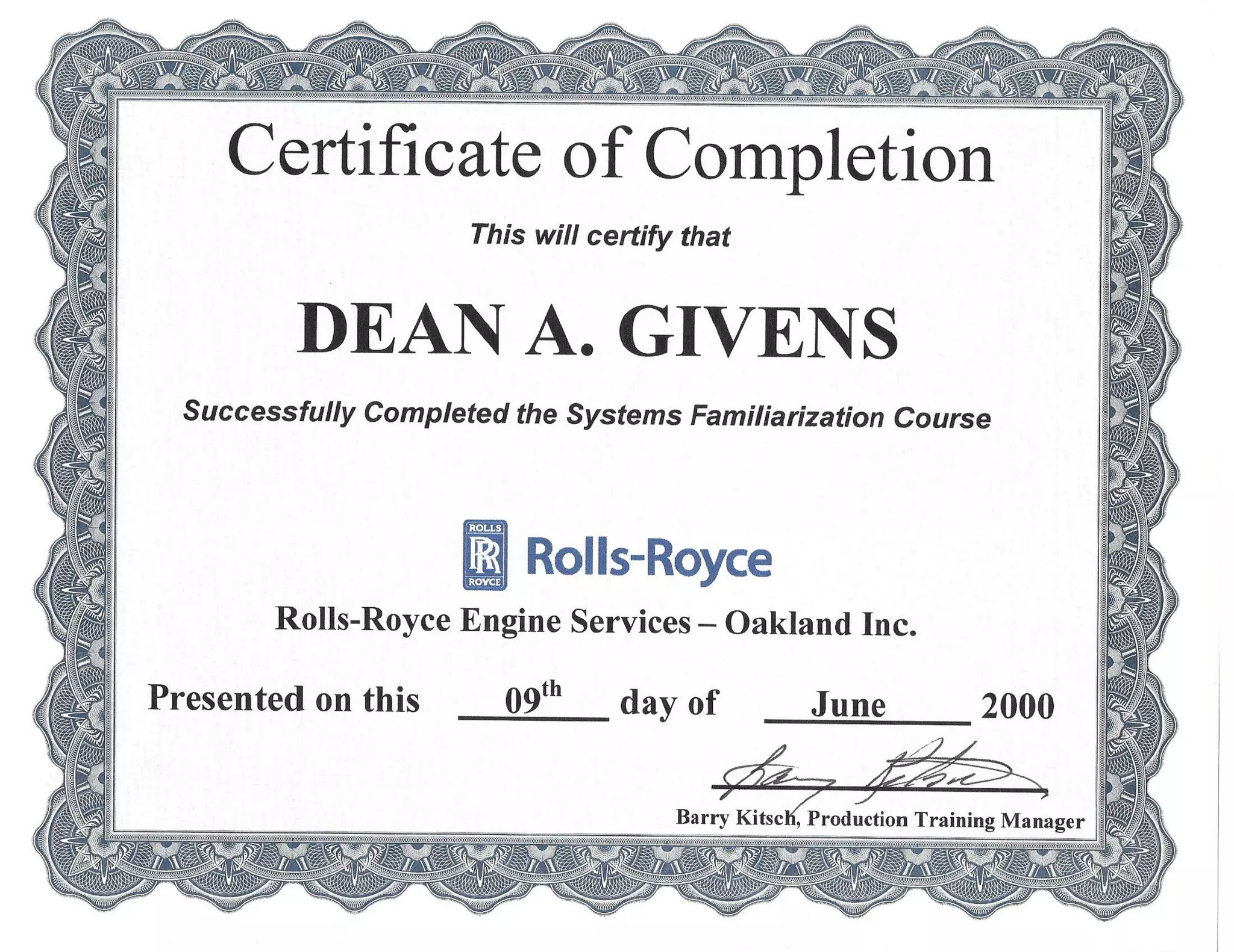 Rolls-Royce Certification 1 | PDF