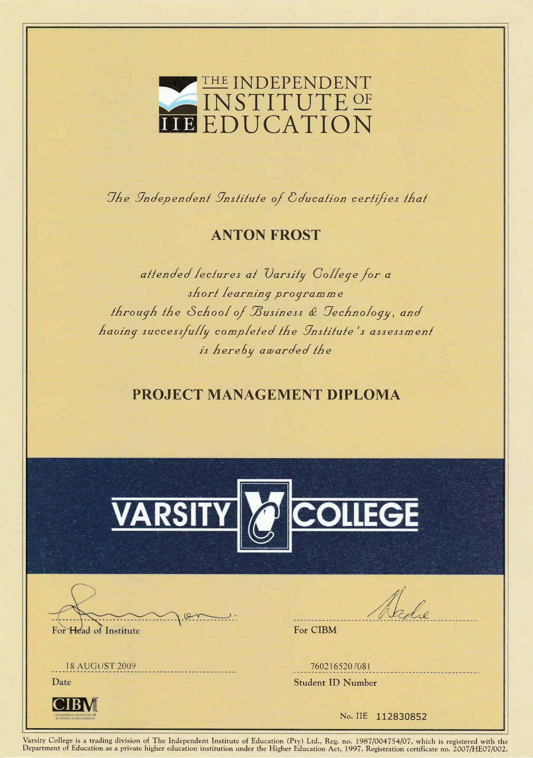 Project Management Diploma | PDF