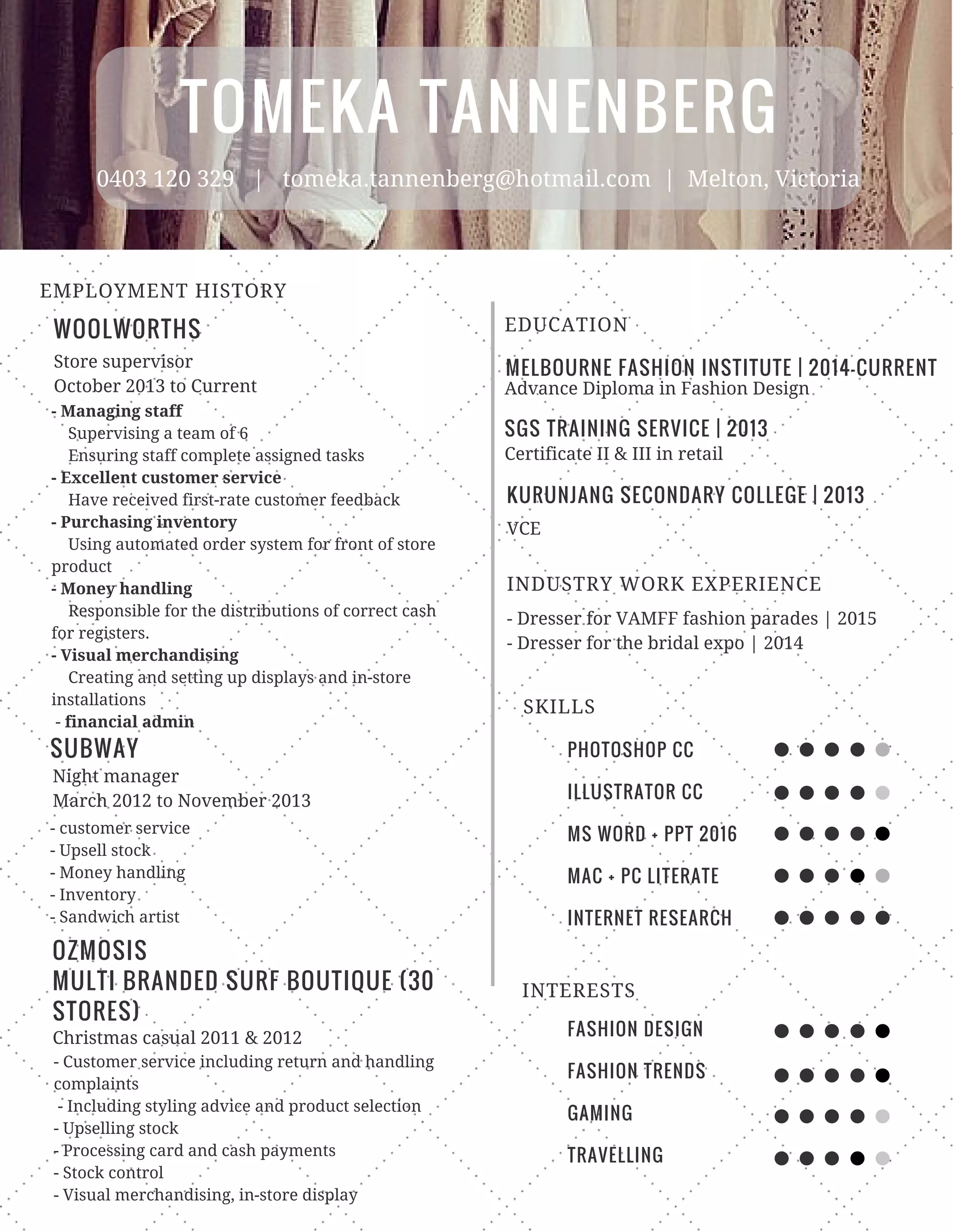 Assisted Anne Watson with overall art directionSupervised the various ...