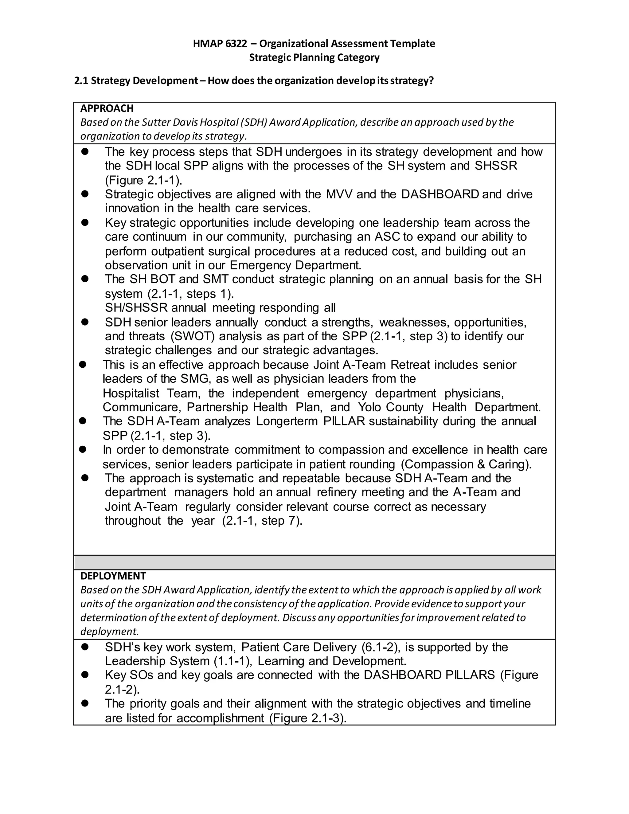 SDH Strategic Planning Category | DOCX