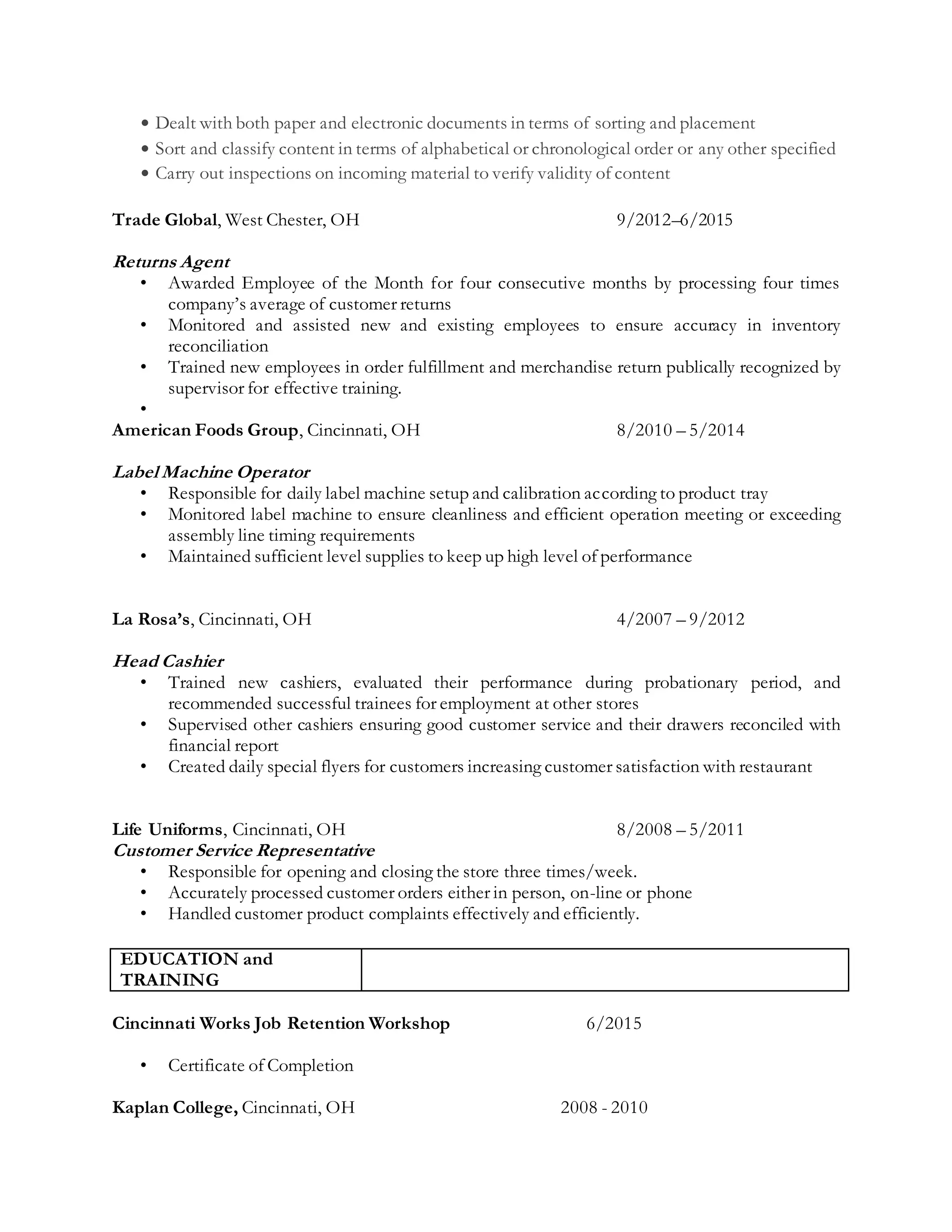 Sheena Sims Resume 12.21.16 | Business | Business and Finance