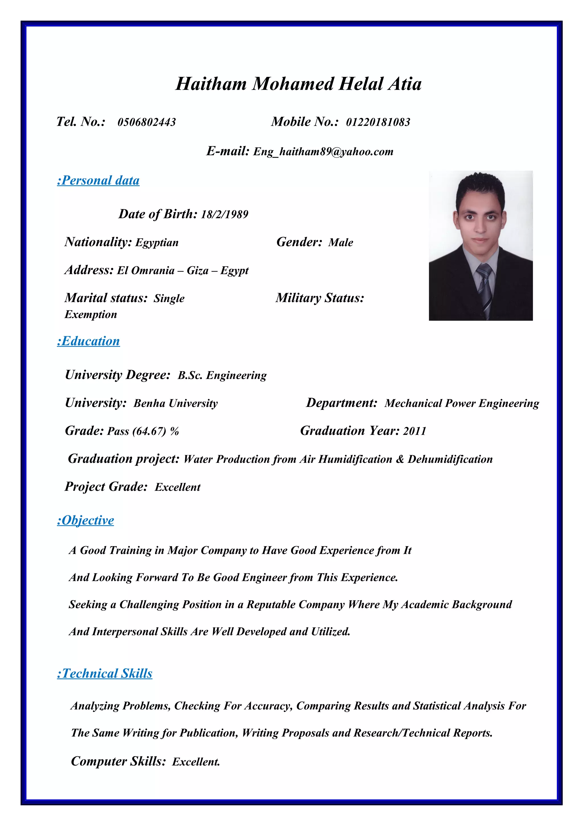 haitham cv | PDF