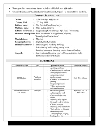 Resume | DOC