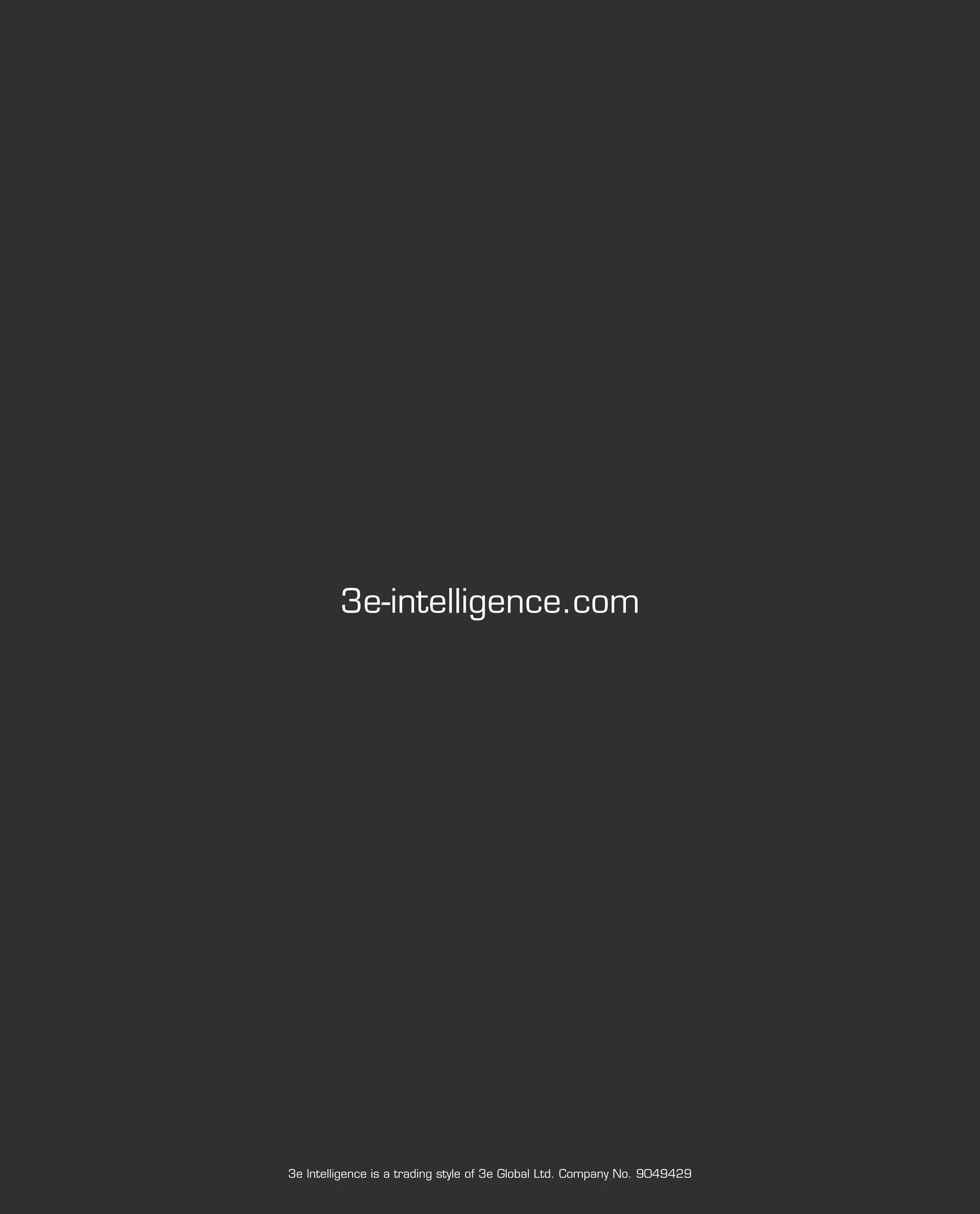 3e Intelligence PDF Brochure | PDF