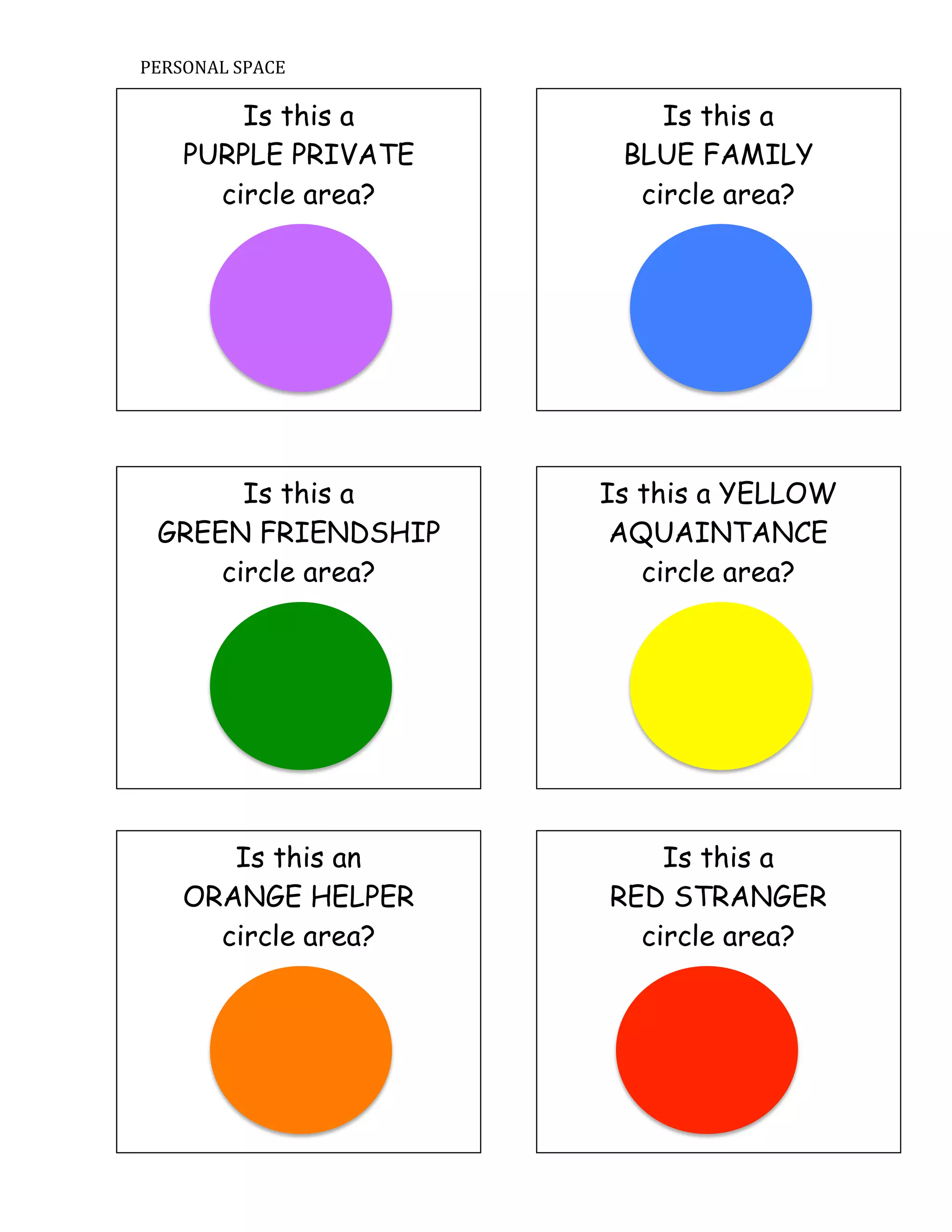 Personal Space Intervention Plan, Activities | PDF