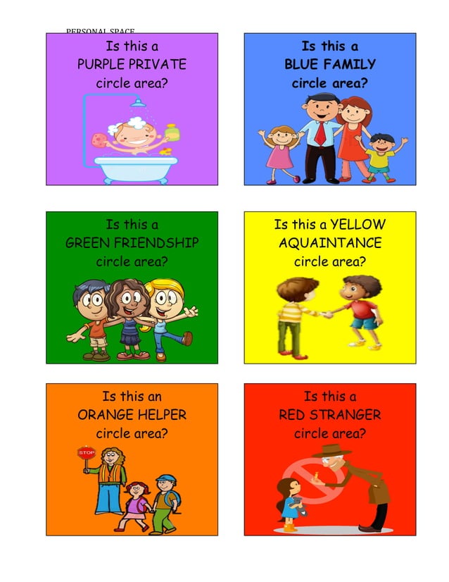 Personal Space Intervention Plan, Activities | PDF