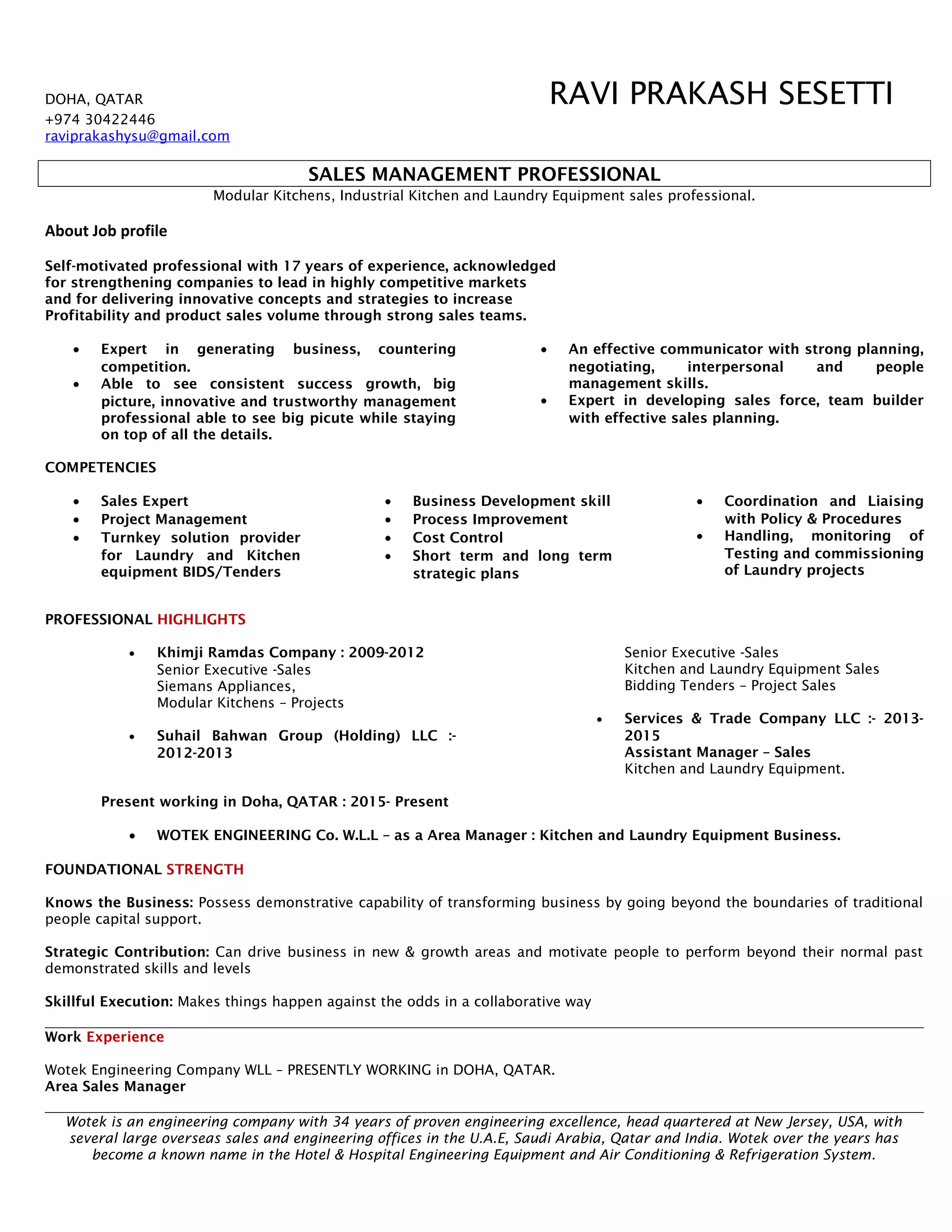 Ravi prakash_CV | DOC