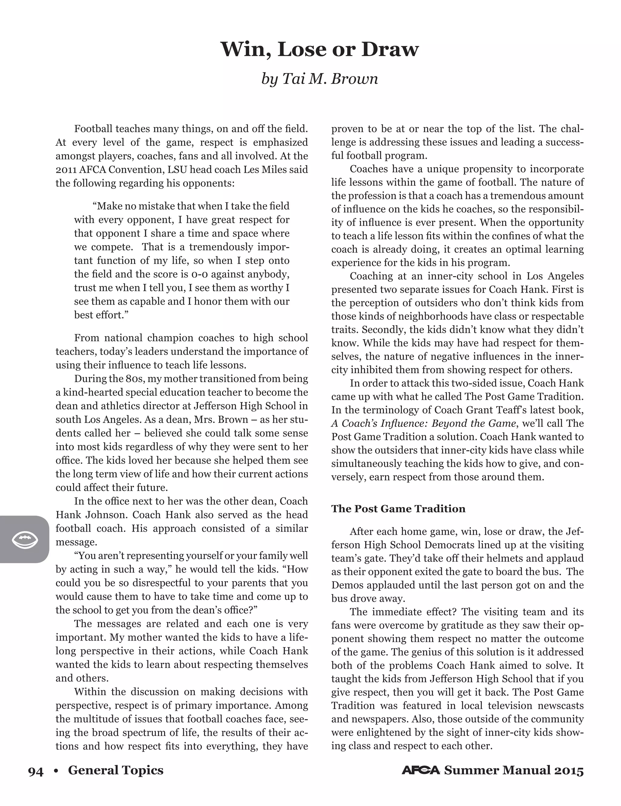 Win, Lose, or Draw | PDF