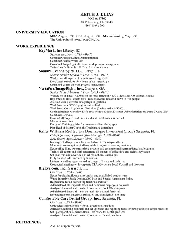keith elias Resume 01-12-17 | DOC