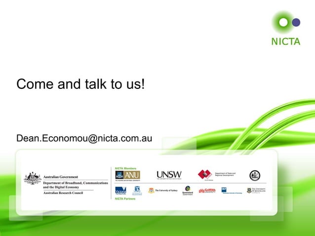 Dean Economou - NICTA Overview | PPT