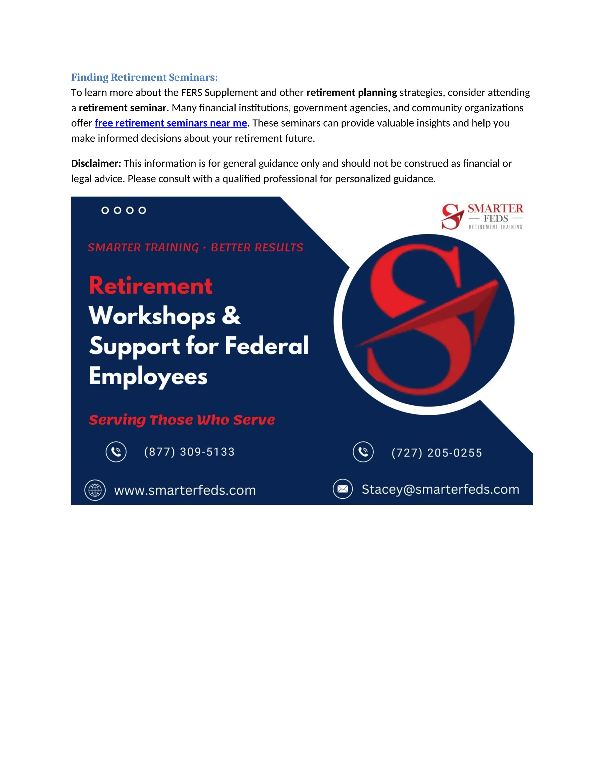 Understanding the FERS Annuity Supplement | Smarter Feds | DOCX