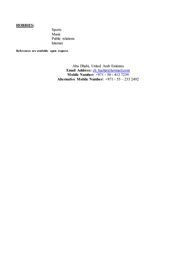 BACHIR CHAKAR CV (7-4-2015) | DOCX | Civil Engineering Industry | Industries