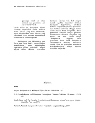 Desentralisasi Public Service dalam Era Otonomi Daerah | PDF