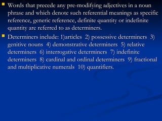 6Determiners (I).ppt english grammer topic | PPT