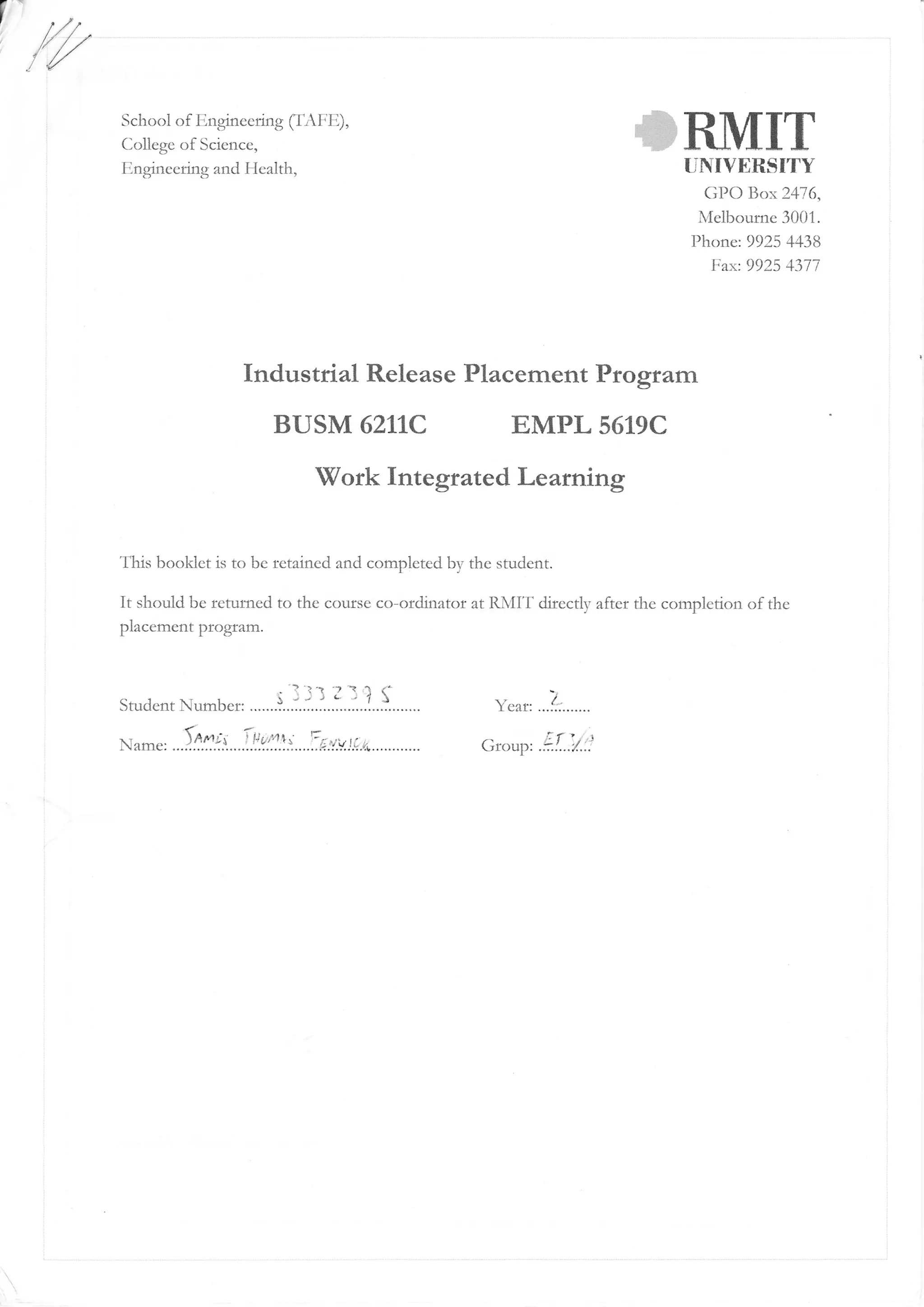 Systems Insight - Industrial Release Placement Program Performance ...