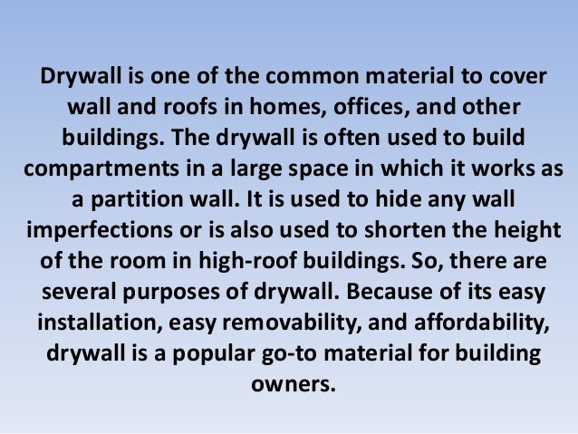 6 Different Types Of Drywall And Their Uses Endura Construction Corp