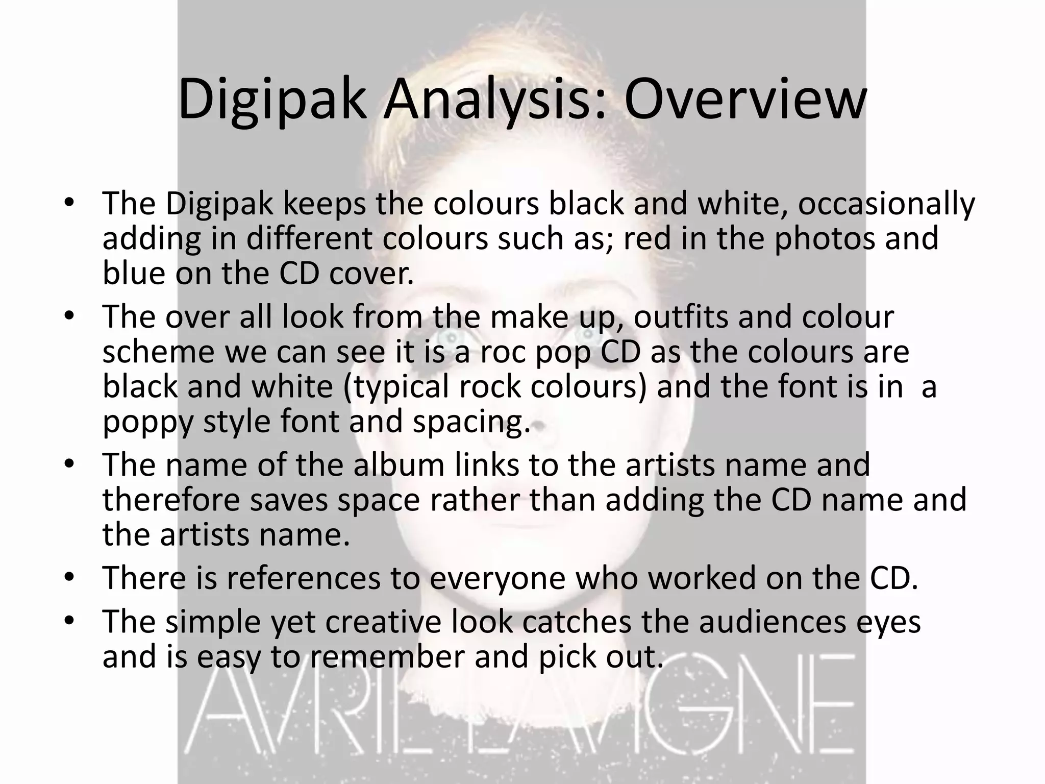 6. digipak analysis | PPT