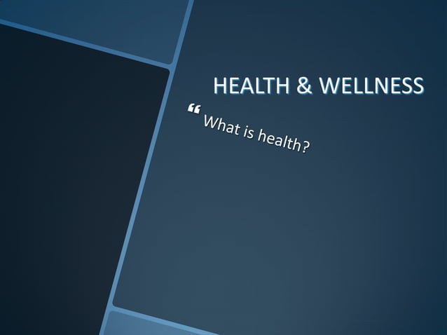 6 dimensions of health | PPT