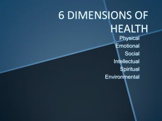 6 dimensions of health | PPT