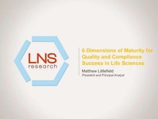 6 Dimensions of Quality Management Maturity | PPTX