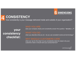 6 DIMENSIONS OF MESSAGING EFFECTIVENESS | PPT