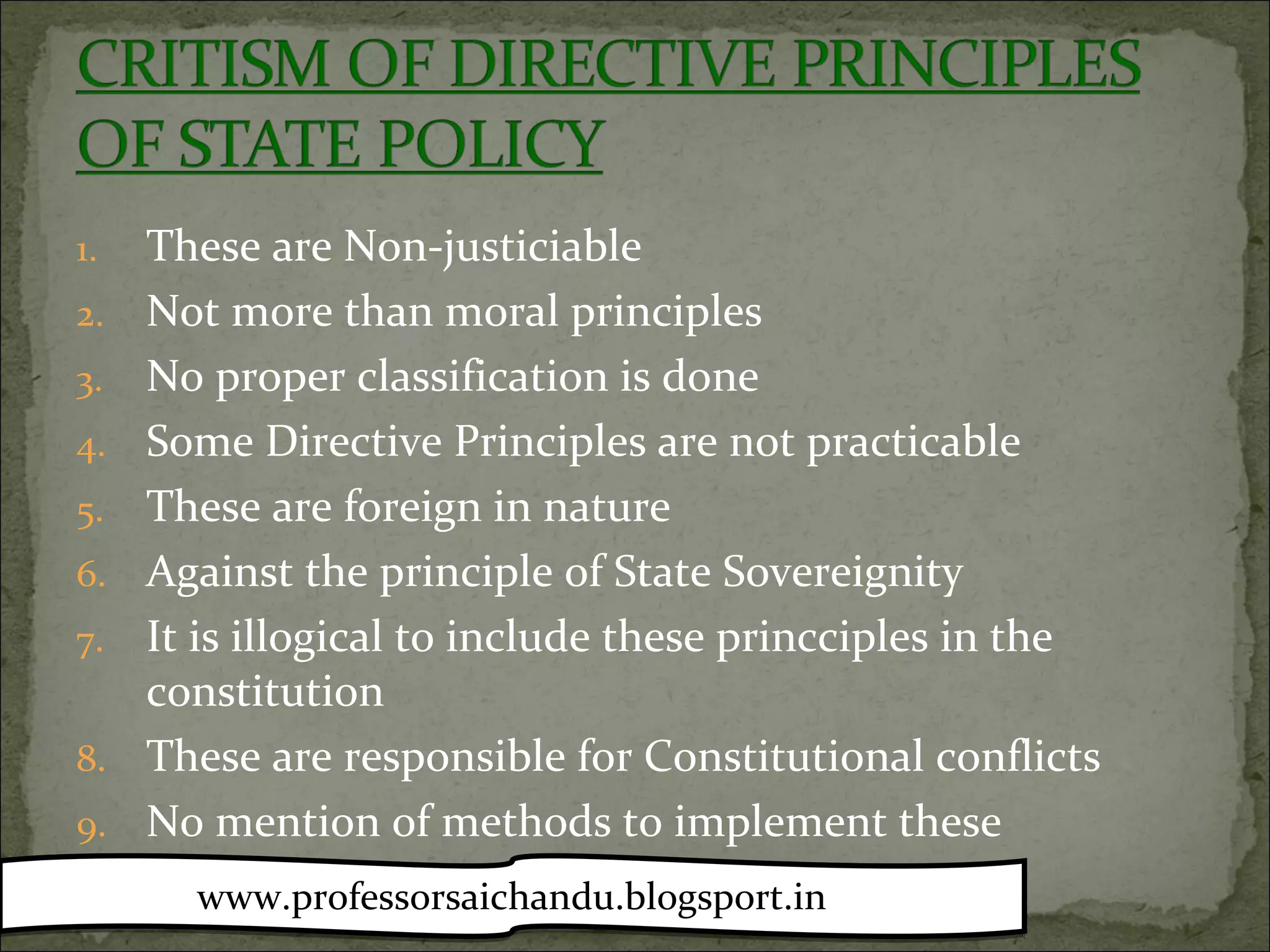 Directive principles of state policy in India fundamental duties Indian ...