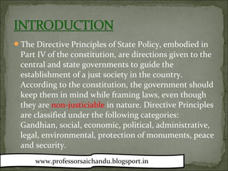 Directive principles of state policy in India fundamental duties Indian ...