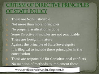 directive principles of state policy in india by Indian Constitution | PPT