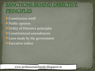 directive principles of state policy in india by Indian Constitution | PPT