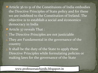 directive principles of state policy in india by Indian Constitution | PPT