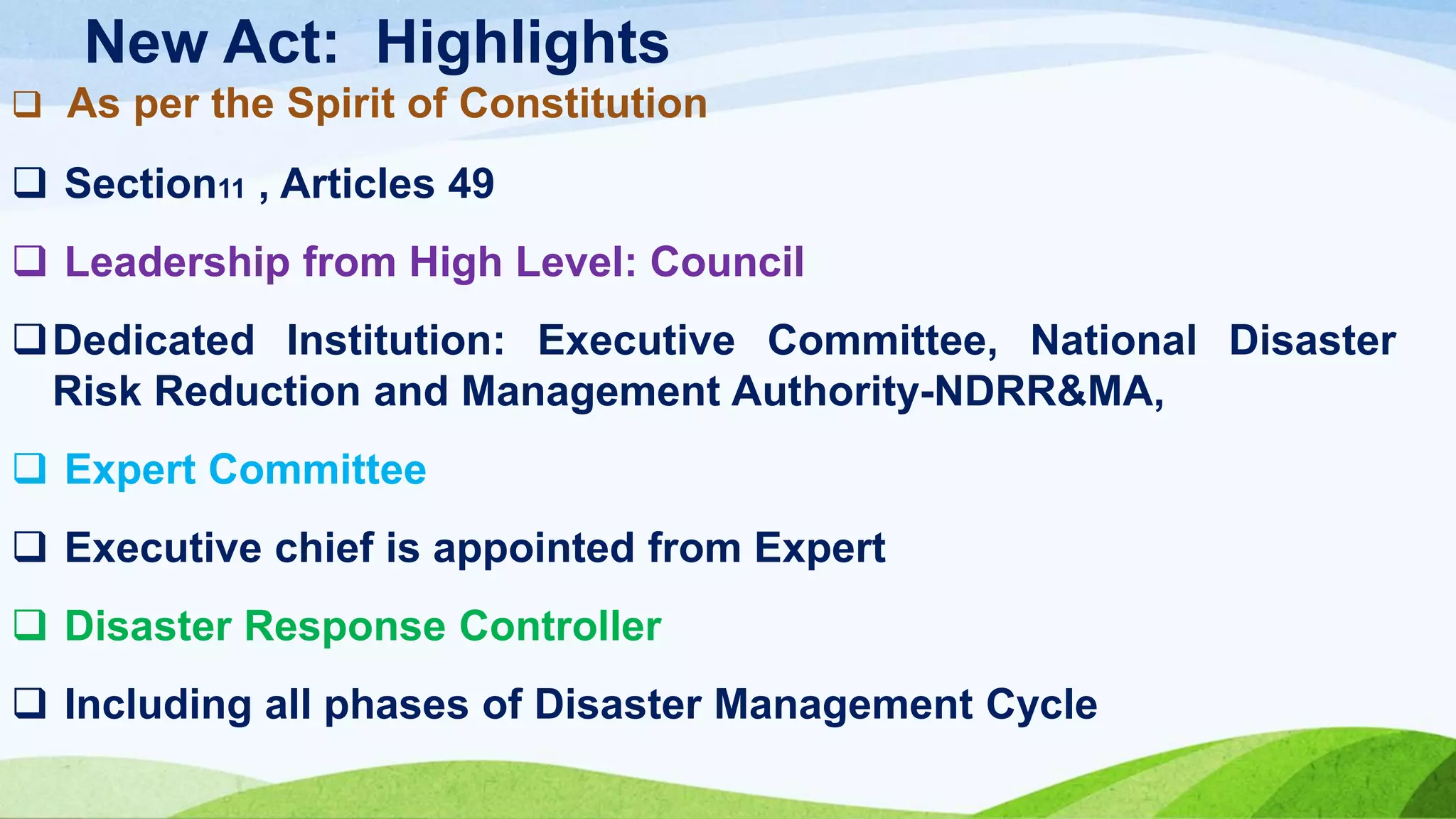 6 disaster management act | PPT