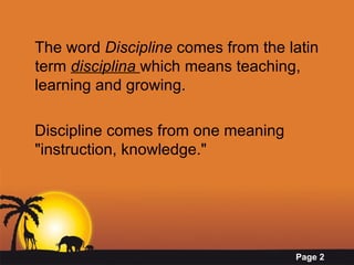 discipline in nursing | PPT